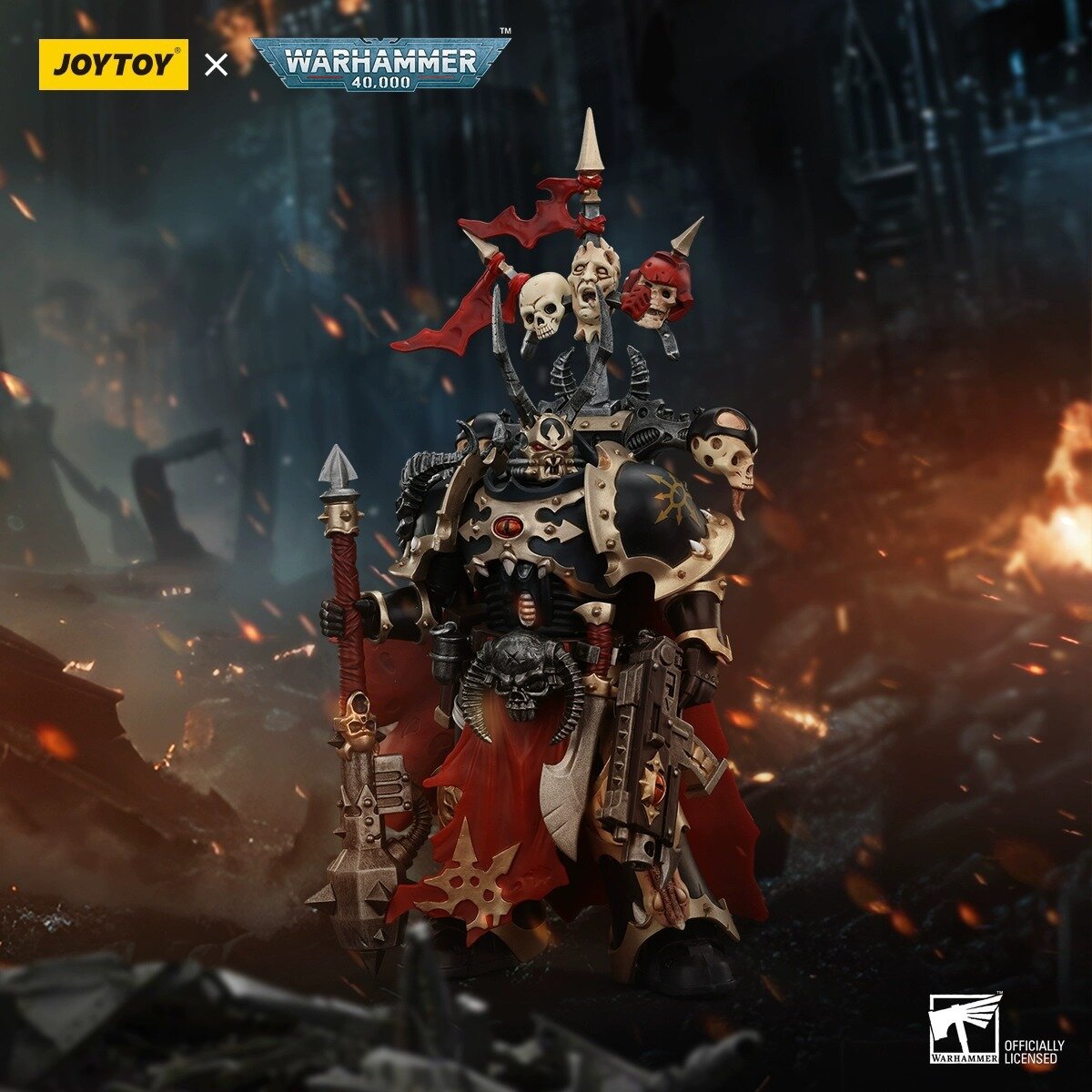 JOYTOY Dark Source Warhammer Chaos Space Marine Black Legion God's Chosen Five 1:18 подвижная фигурка солдата