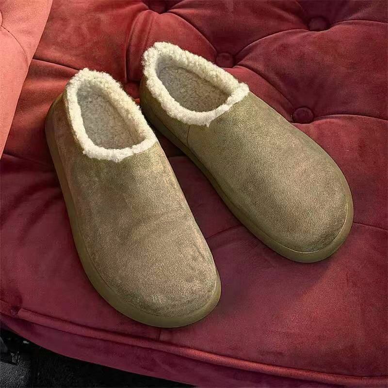 LUO Обувь мужская Зимняя для дома Беркен нагретый муллер/Khaki-warm cotton shoes