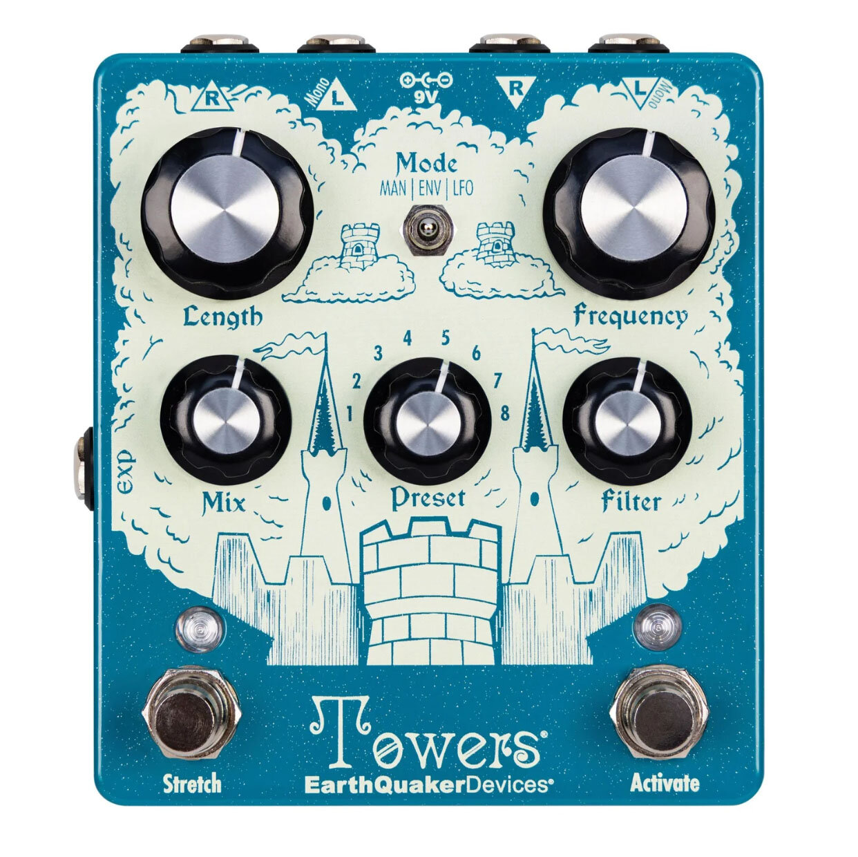 EarthQuaker Devices (EQD) Towers Stereo Reverberant Filter