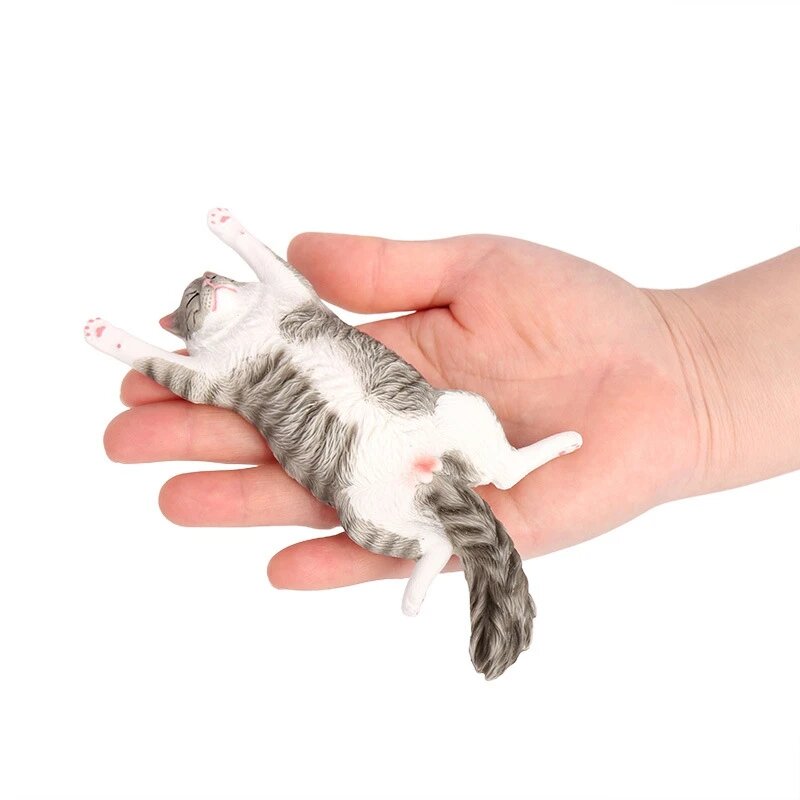 Фигурка кота в руке, ПВХ, Цвет: B