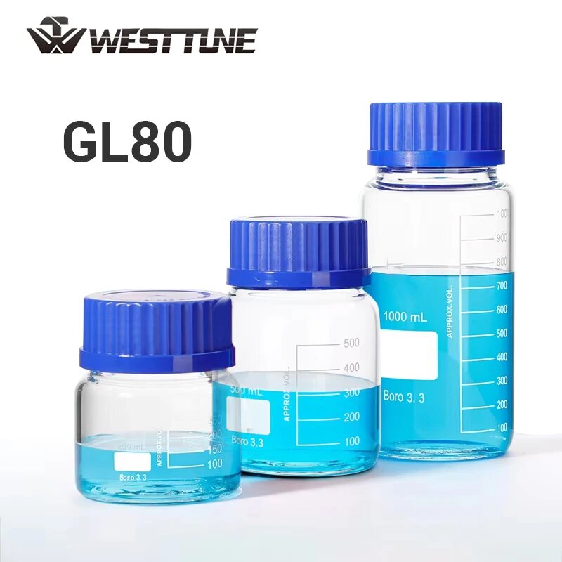 Стеклянная бутылка Westtune GL80, 500ml, градуированная