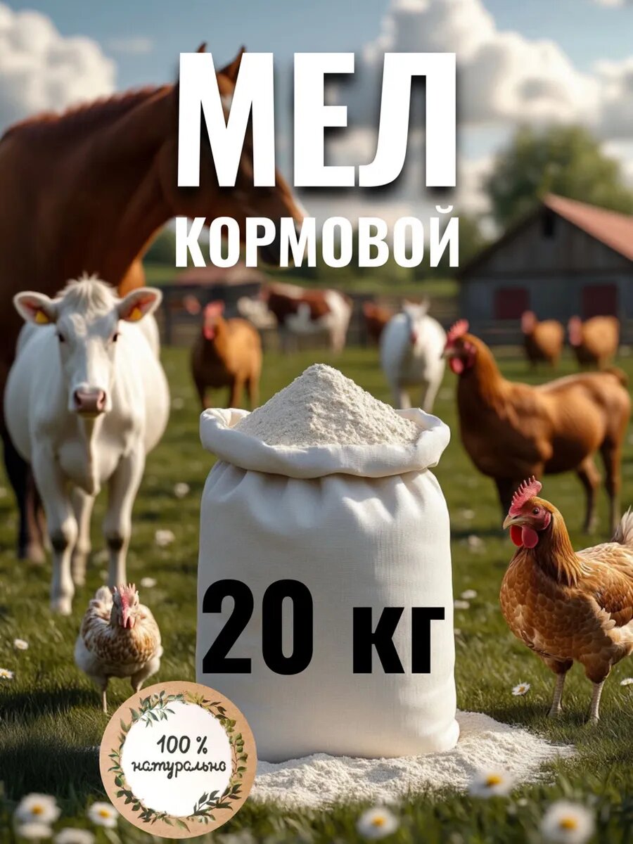 Мел кормовой 20 кг