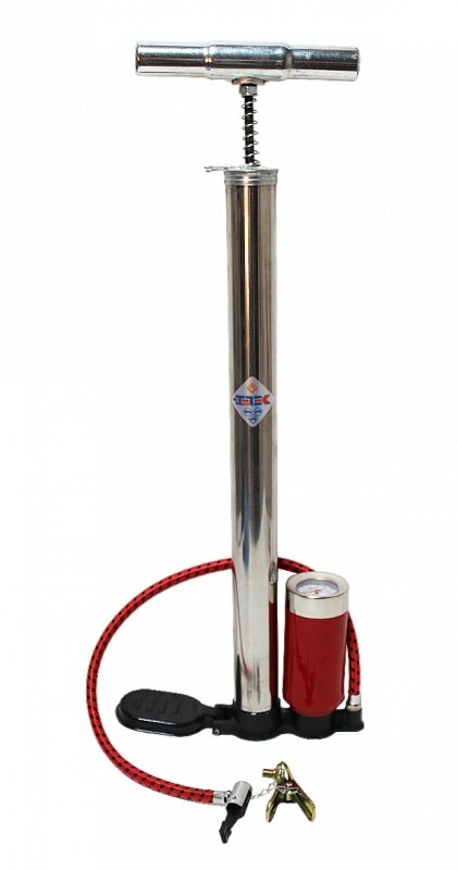 Насос ручной с манометром хромированный маякавто всегда в помощь 9018н