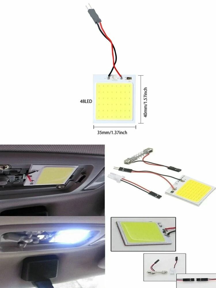 4 шт. LED-лампы T10 24SMD 4W 12V для салона автомобиля, купольные светильники на потолок, силиконовые атмосферные панели