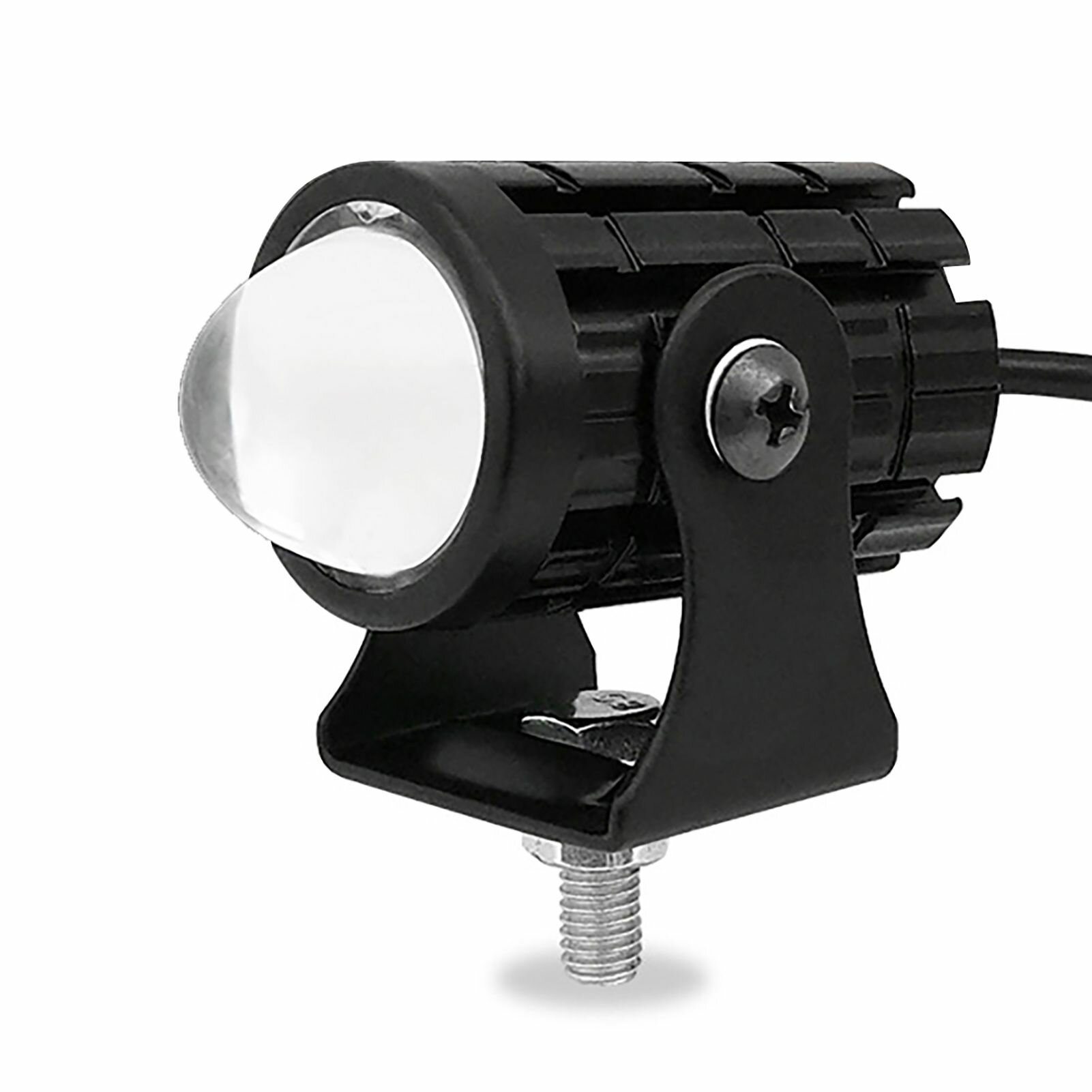 Светодиодная фара 10W 12–80V для авто и мотоцикла, белый/жёлтый свет, водонепроницаемая, с кронштейном, 6×3.1×3.9 см