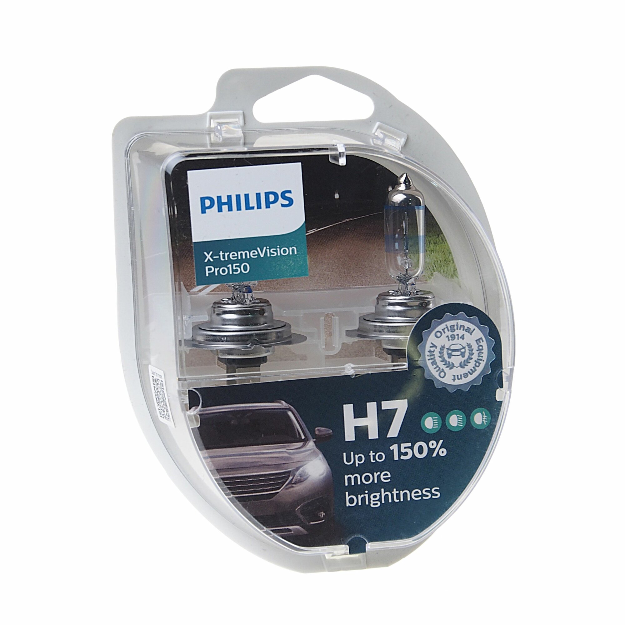 Автолампа H7 55W PX26d+150% X-tremeVision Pro150 12V, 2 шт