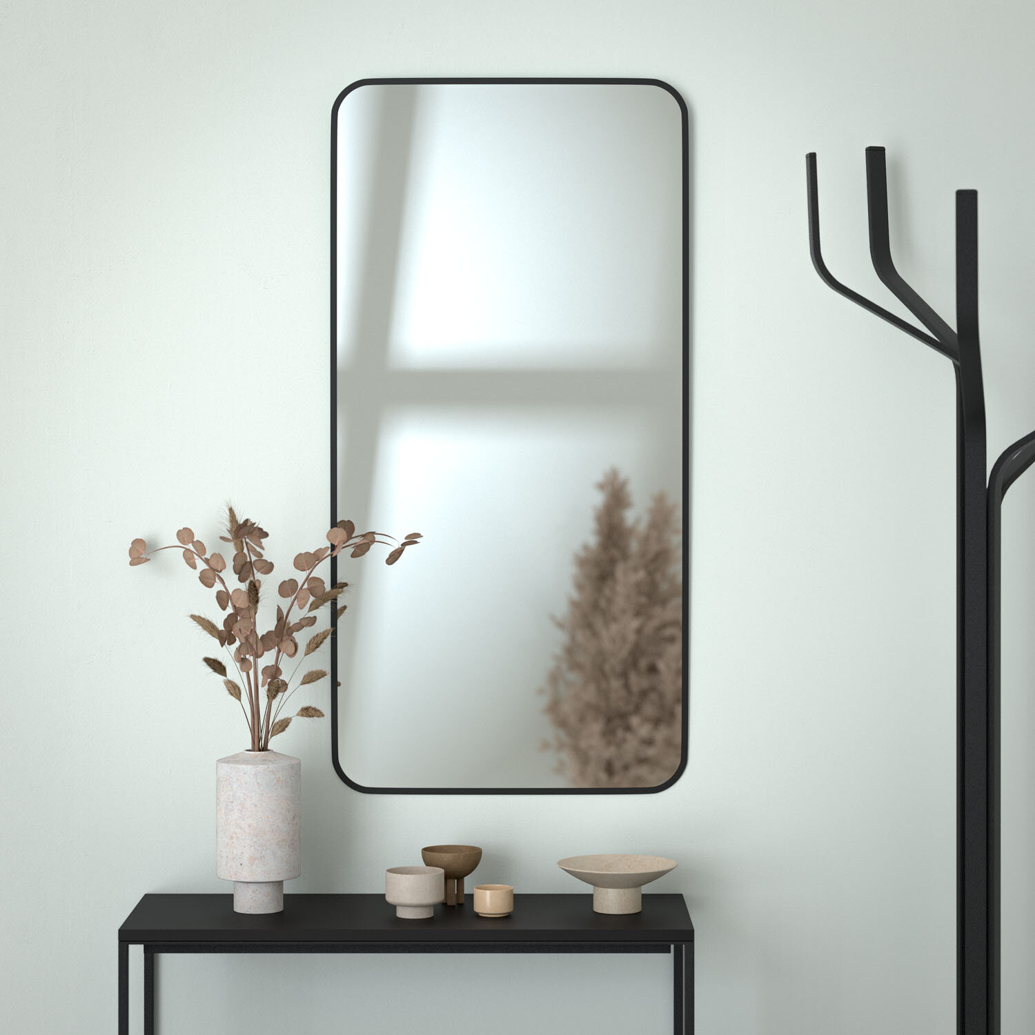 Зеркало настенное с окантовкой Colora EVOFORM 60x120 см, Черный цвет, BY 0438