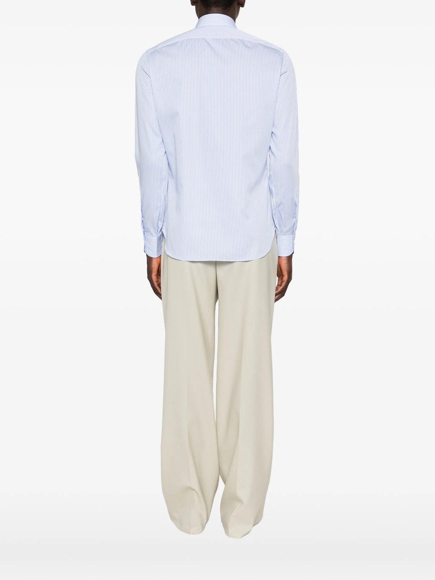 Рубашка Borriello Napoli Striped shirt, размер S, blue — фото 1