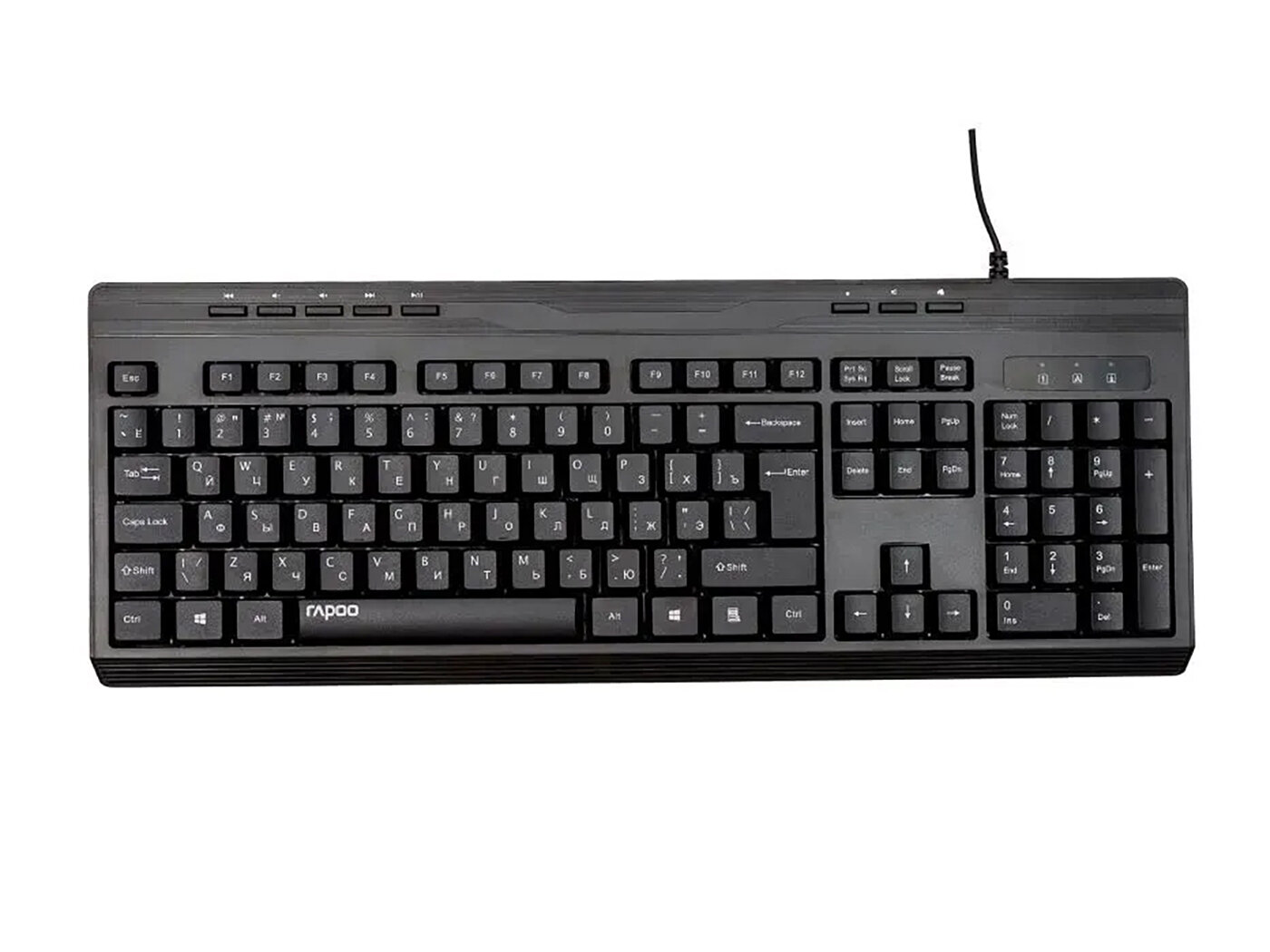 Клавиатура проводная Rapoo NK2400 (NK2400) подсветка, Черный