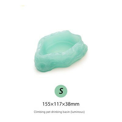 Ночное свечение резиновая миска для воды для рептилий, размер S, модель YWP-002