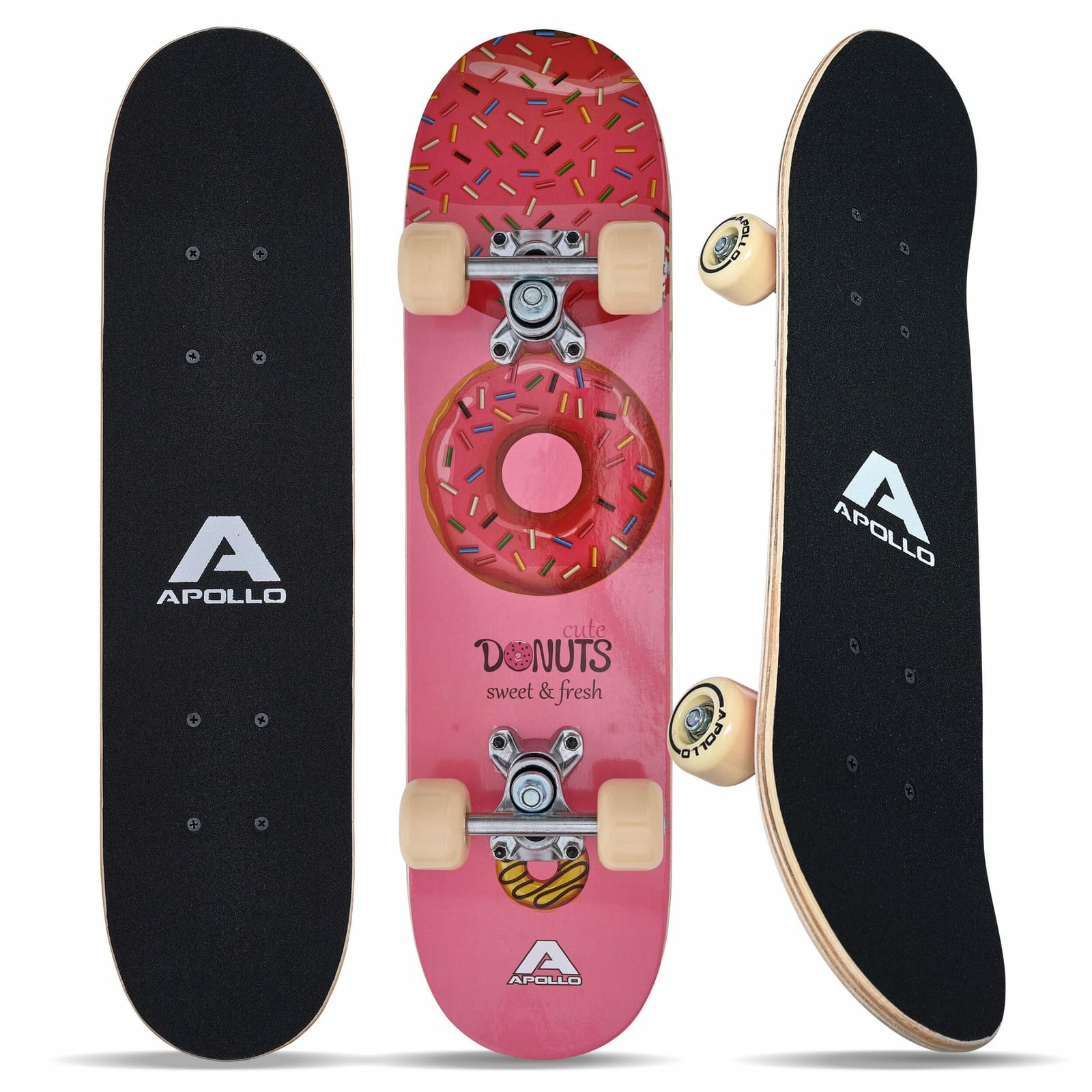 DECATHLON скейтборд Apollo Donut, 61 см, розовый