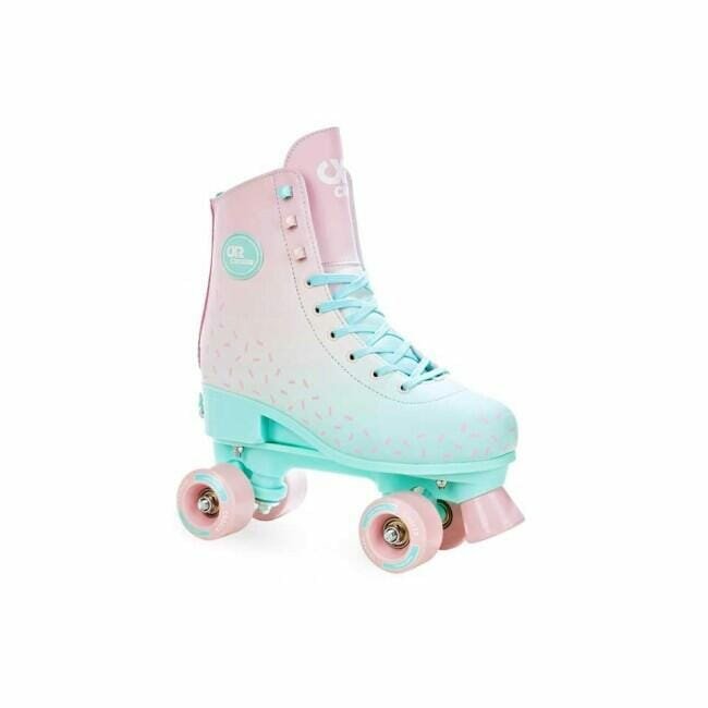 DECATHLON ролики Croxer Sprinkly, регулируемые, розовый/аквамариновый зеленый, размер 39/42