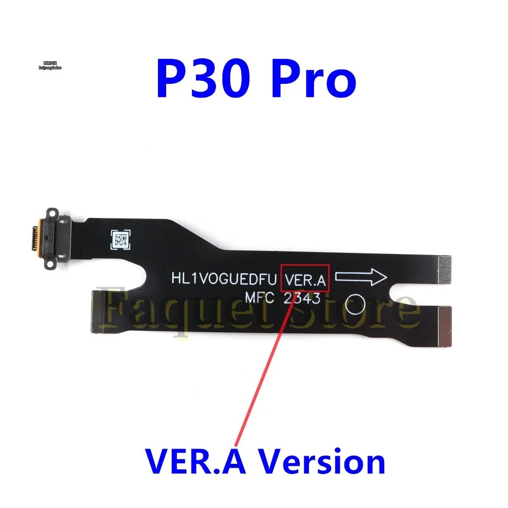 Гибкий зарядный кабель для Huawei P30 Pro, порт USB Type-C, разъем для зарядки док-станции, печатная плата, лента P30pro