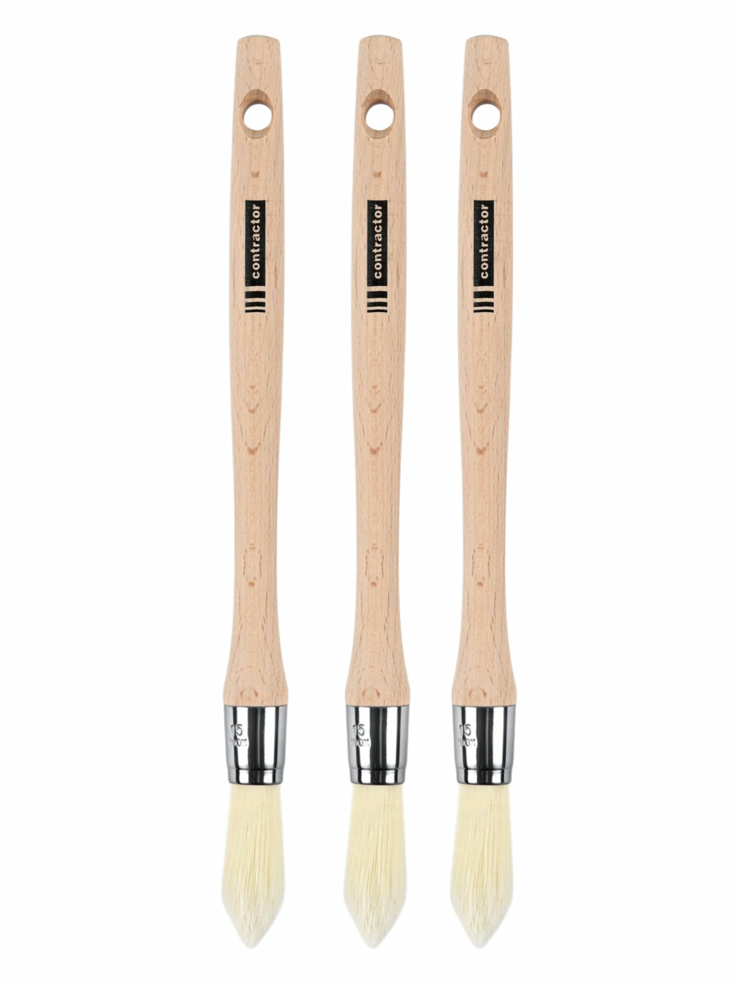 Кисть круглая Contractor 83331597 синтетическая щетина (15мм) упак (3 шт)