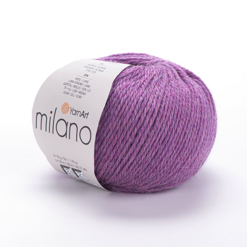 Пряжа для вязания YarnArt Milano 861 сухая роза 50 гр/130 м 8% альпака, 20% шерсть, 8% вискоза, 64% акрил