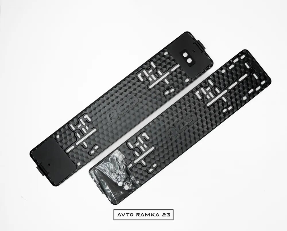 Рамка госномера усиленная магнитная RCS light черная комплект 2 шт для грузовиков — фото 1