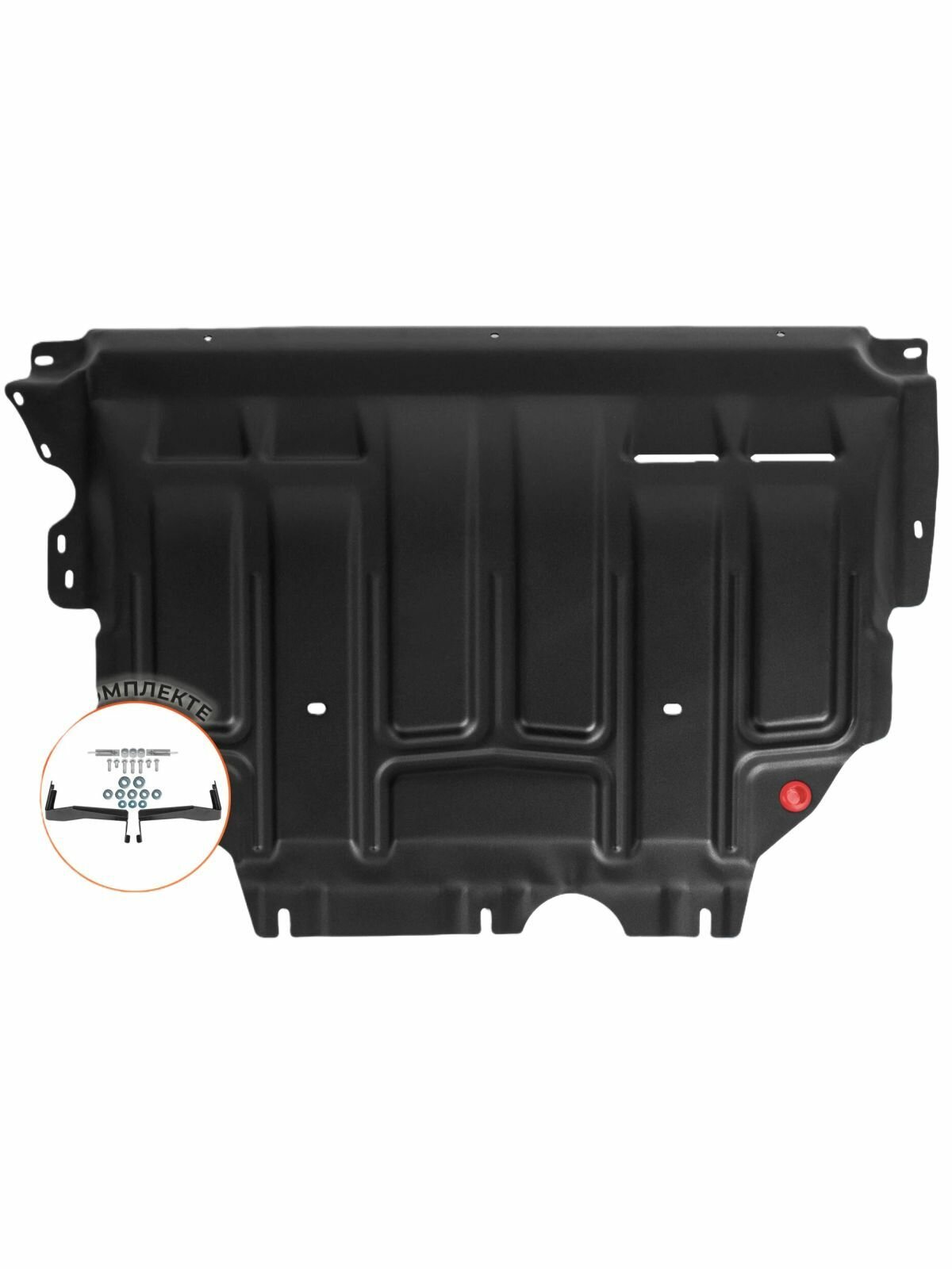 Защита картера и КПП RIVAL AM.5128.2 Audi A3, Skoda Octavia, Superb, Vw Golf, Jetta, Passat 1.2-2.0 12->