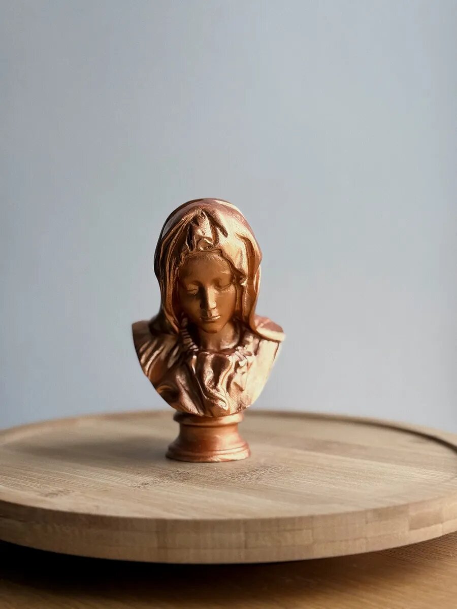 Статуэтка Пьета Дева Мария, 12 см, из гипса, ручная работа, в цвете — фото 1