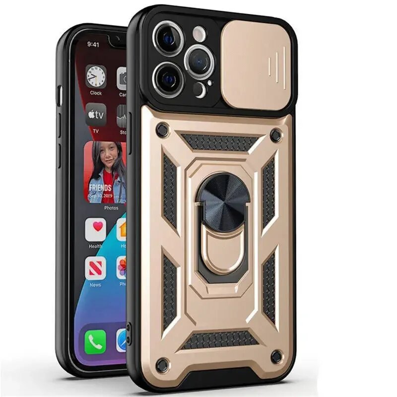 Бронированный противоударный чехол-подставка с магнитным кольцом для iPhone 13 12 11 14 15 16 Pro Max 17 Air 12 13 Mini 7 8 Plus Задняя крышка