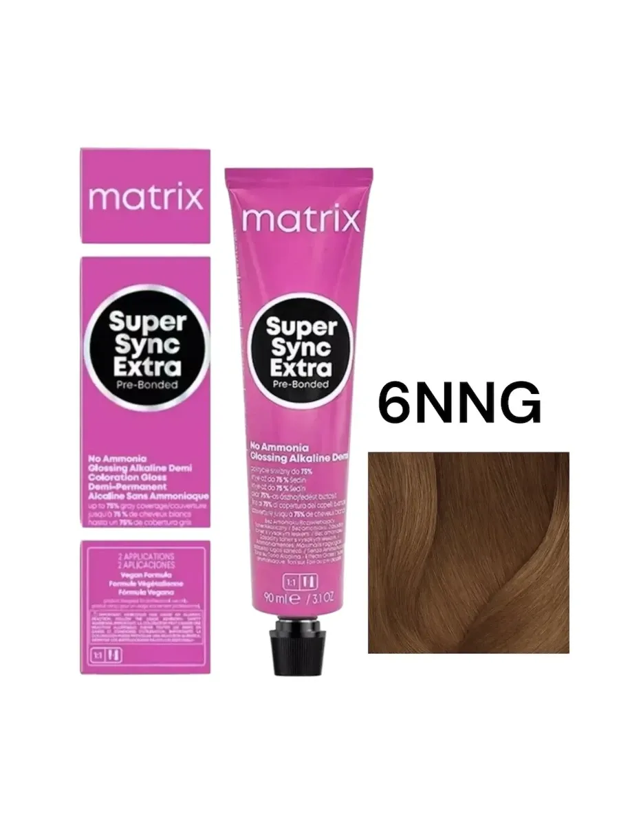 Краска для волос Matrix Super Sync Pre-Bonded, Деми-перманентный краситель для волос, 6NNG