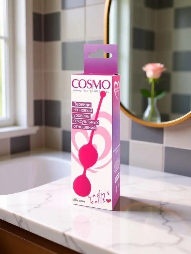 COSMO вагинальные шарики Lady's Balls, D: 3 см, длина: 17 см, розовый