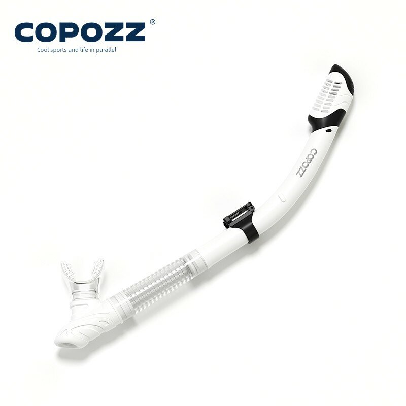 COPOZZ Полный сухой силиконовый акваланговый трубка для плавания - Белый, взрослый и детский размер