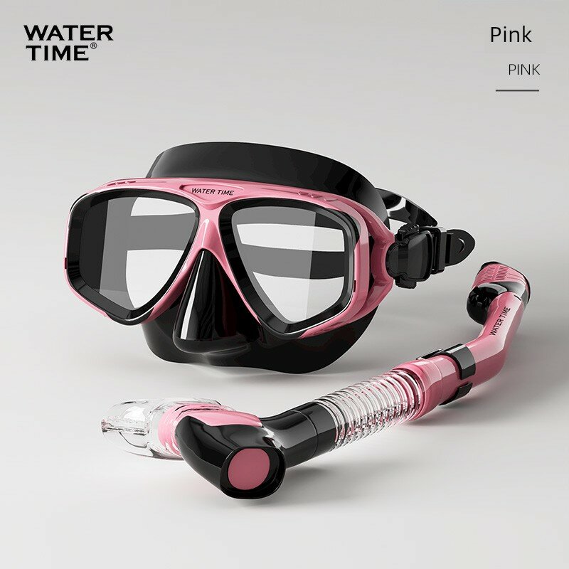 WaterTime розовый набор для плавания с HD широкоугольным обзором