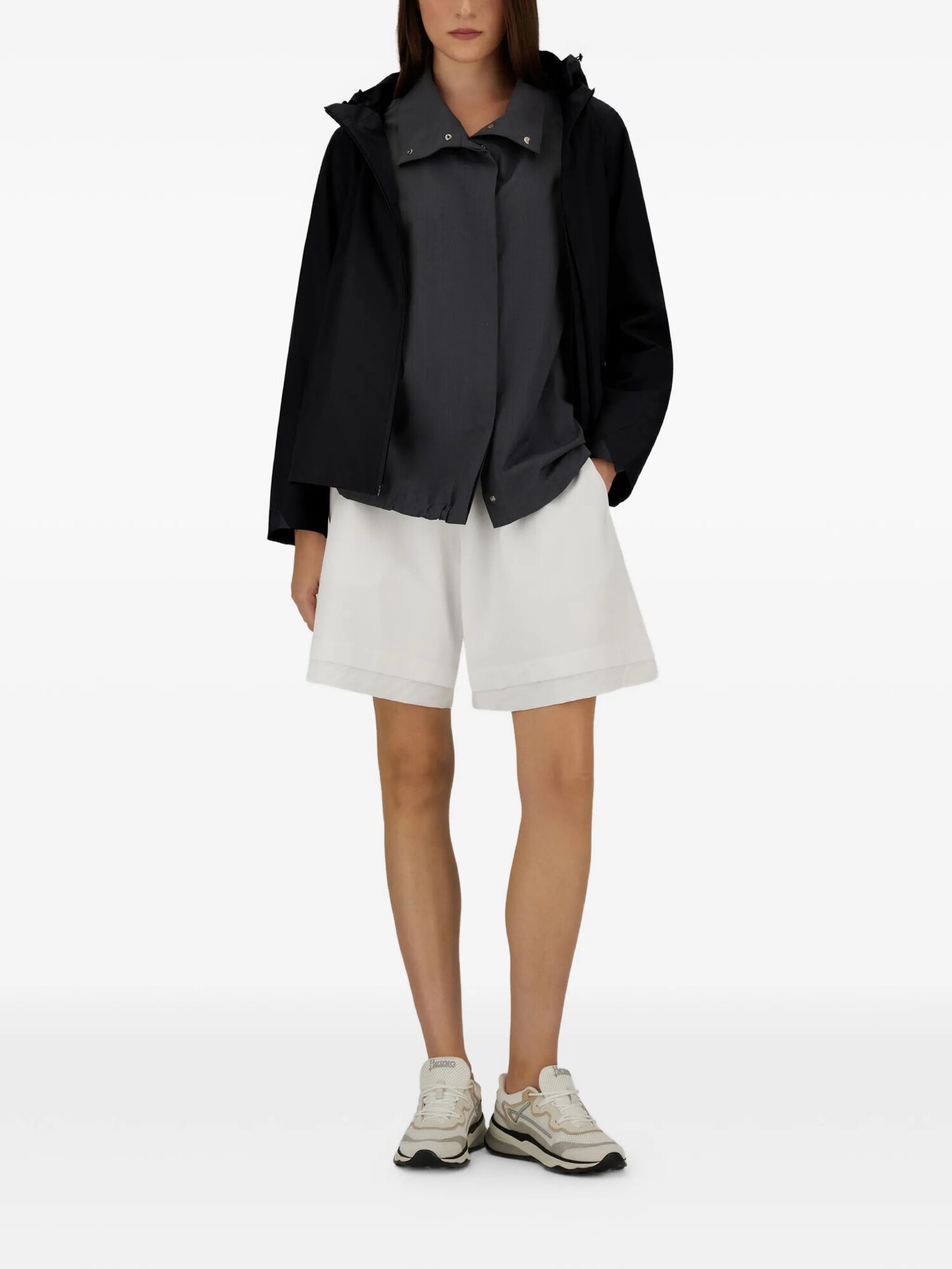 Пальто Herno Removable hood coat, размер 40, black / black — фото 1