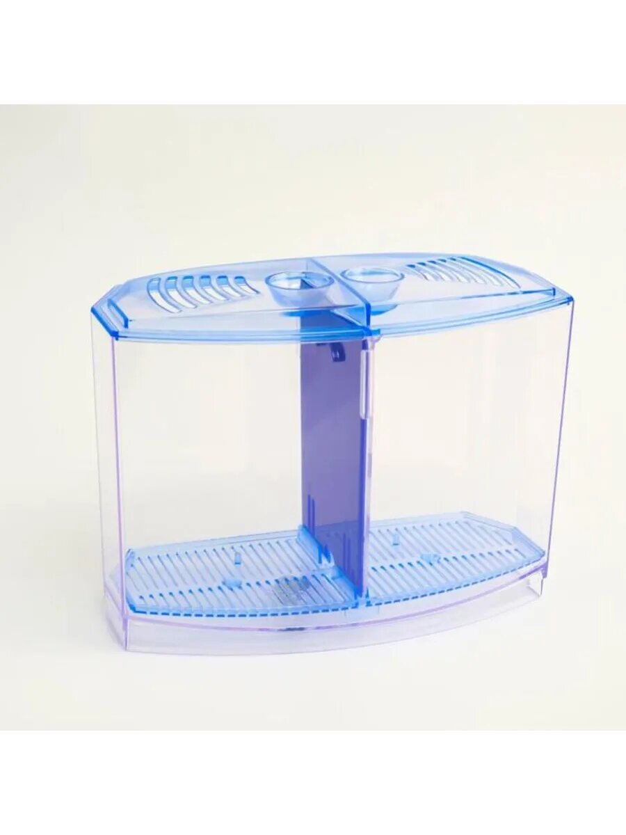 Настольный двухсекционный аквариум с грунтом и растениями