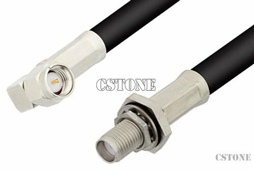 SMA штыревой угловой к SMA гнездовой переборочный кабель используя 75 Ohm RG59 коаксиальный