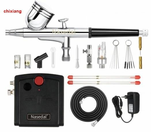 Набор Аэрографа Nasedal NT-19 с компрессором, сопло 0.3mm