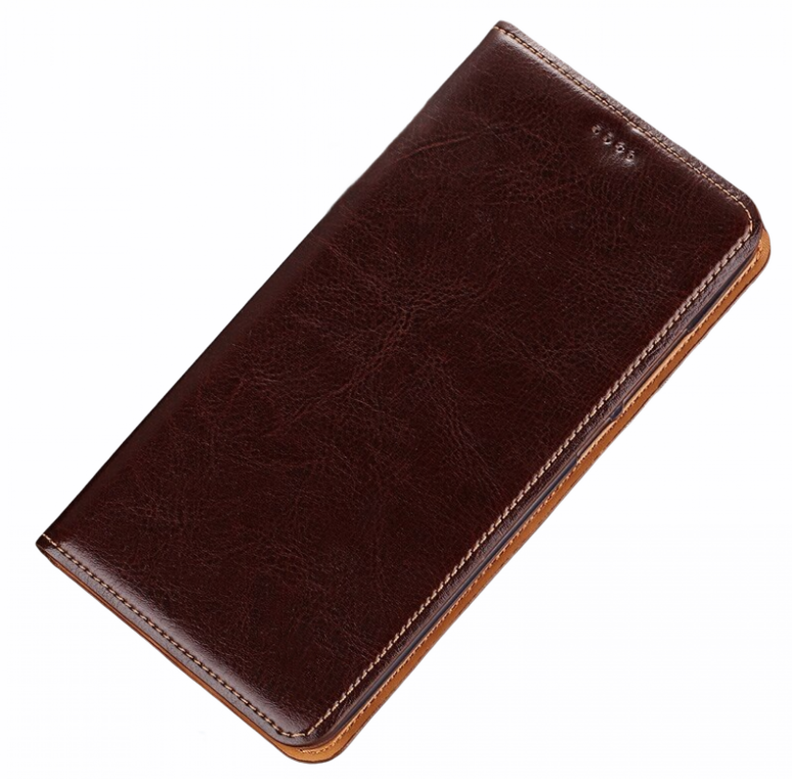 Чехол-книжка MyPads Premium для iPhone 5 / 5S / SE / 5SE из натуральной мраморной кожи буйвола коричневый