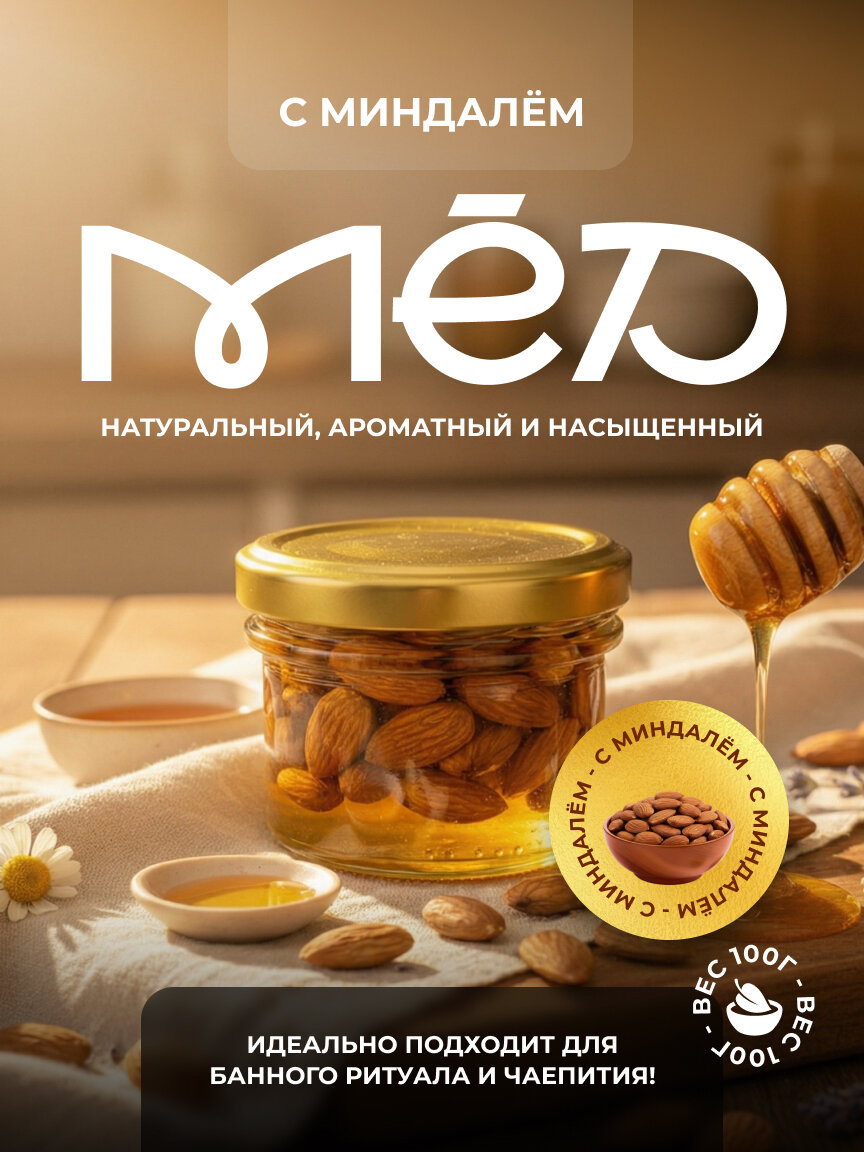 Мёд с миндальными орехами