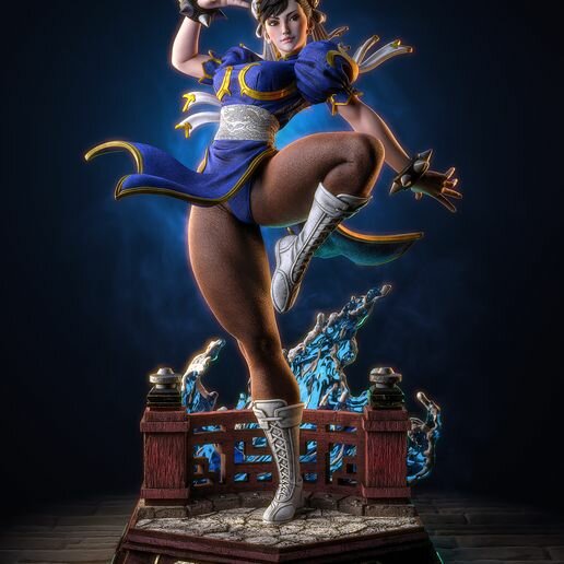 Сборная модель Chun (Li - Street Fighter), 315мм, 1/6 для покраски