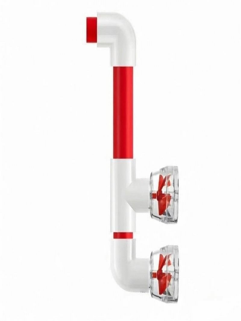 Самоотвращающаяся насадка для создания волн в аквариуме, 25 мм, красно-белый полный комплект фитингов + два вентилятора