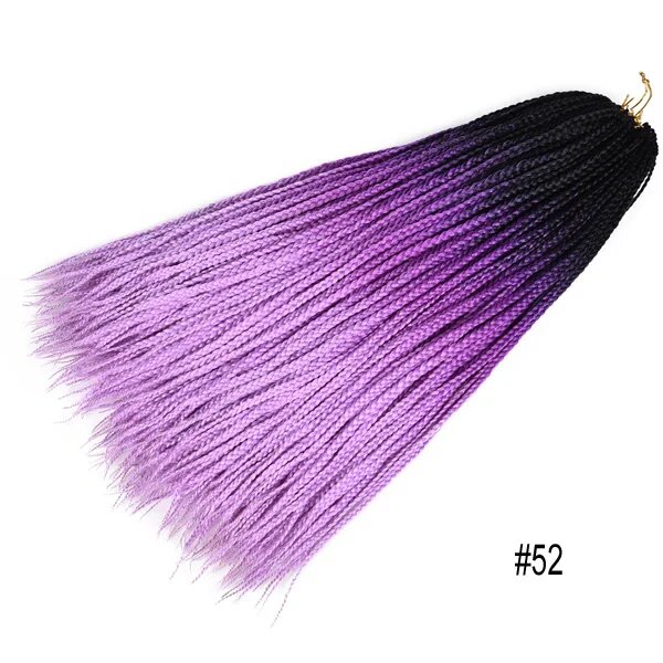 TOMO Синтетические косы 22 корня радужный омбре розовый красный 8 шт./лот, 52