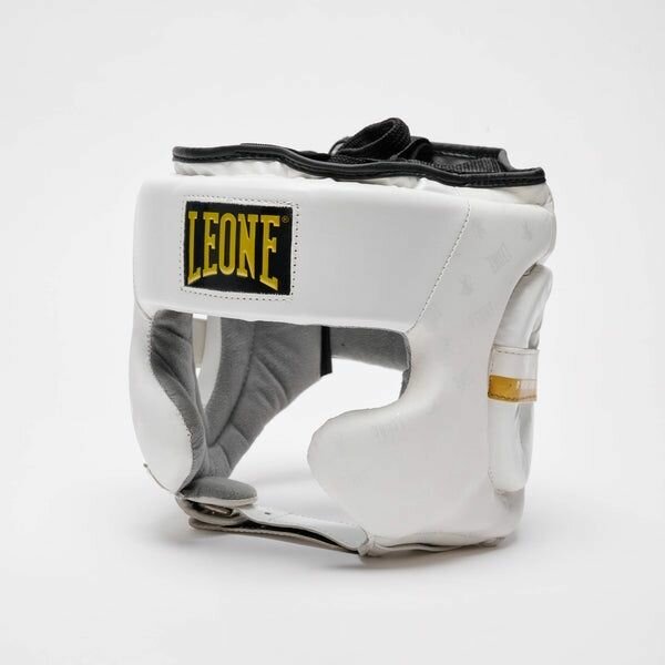 Боксерский шлем мексиканский, спортивный с защитой скул Leone DNA CS445 - White (M)