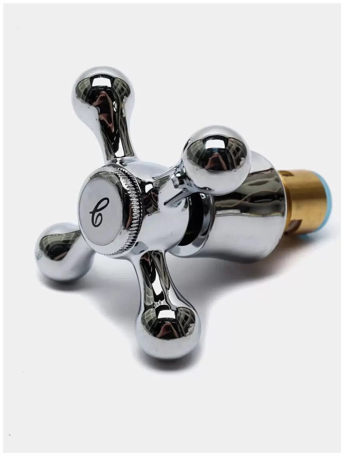 Кран-букса Ledeme LH08, латунь/керамика, с маховиком, хромированная