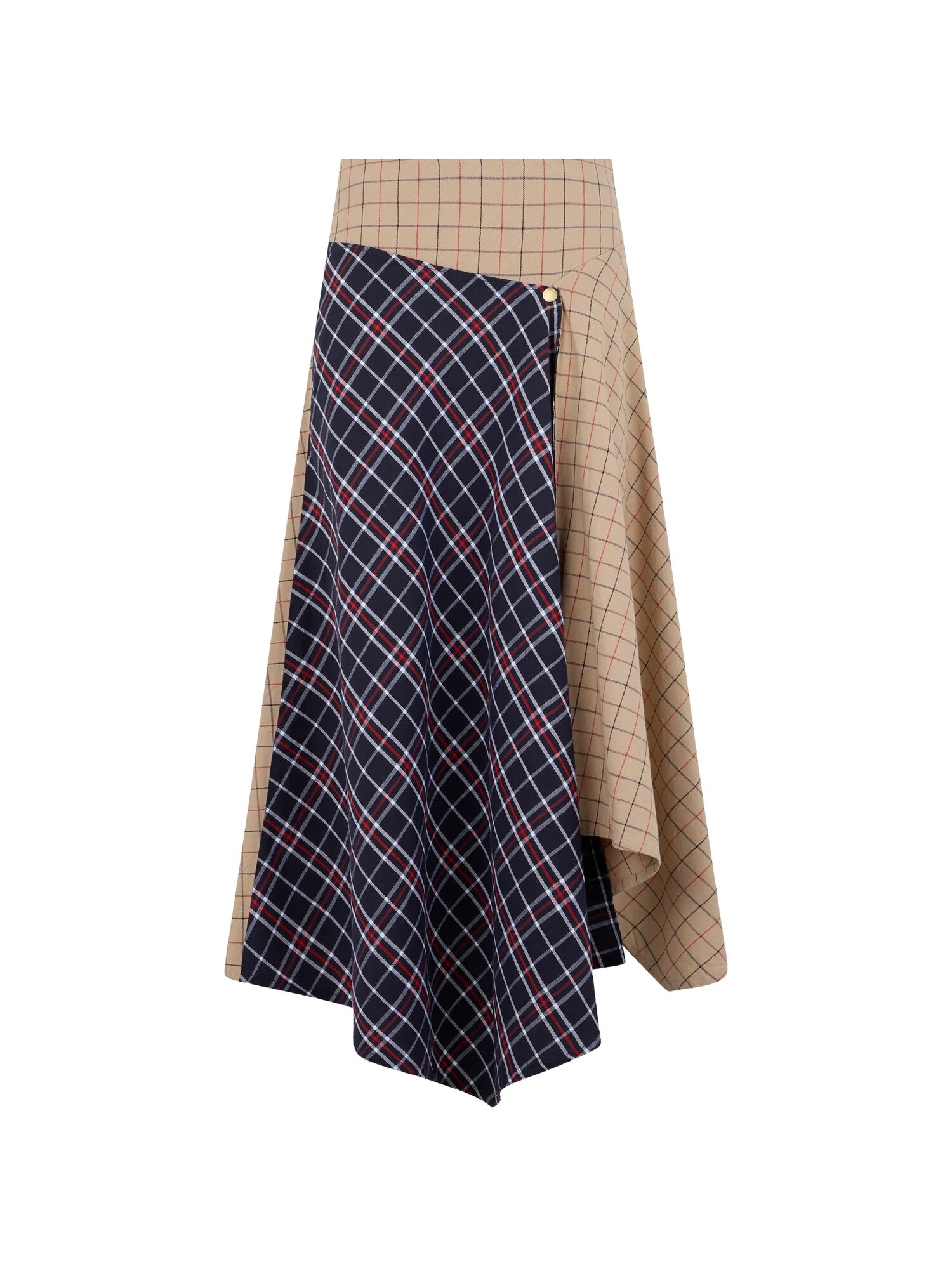 Юбка Barbour Check-pattern asymmetric skirt, размер 8, blue — фото 1