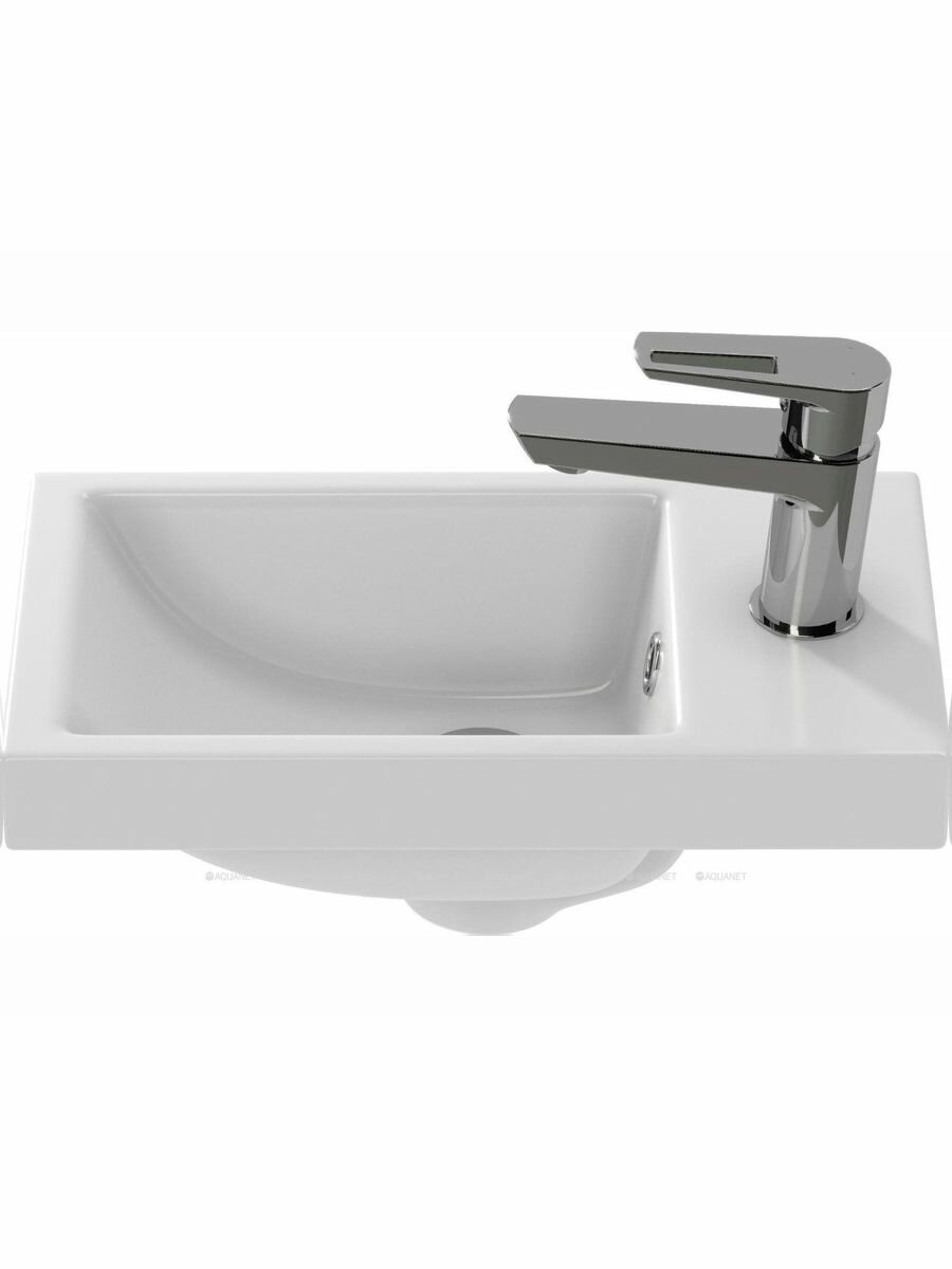 Раковина встраиваемая 40 см маленькая Aquanet Cersanit COMO 40, 1 отв, белый (241426) S-UM-COM40/1-w