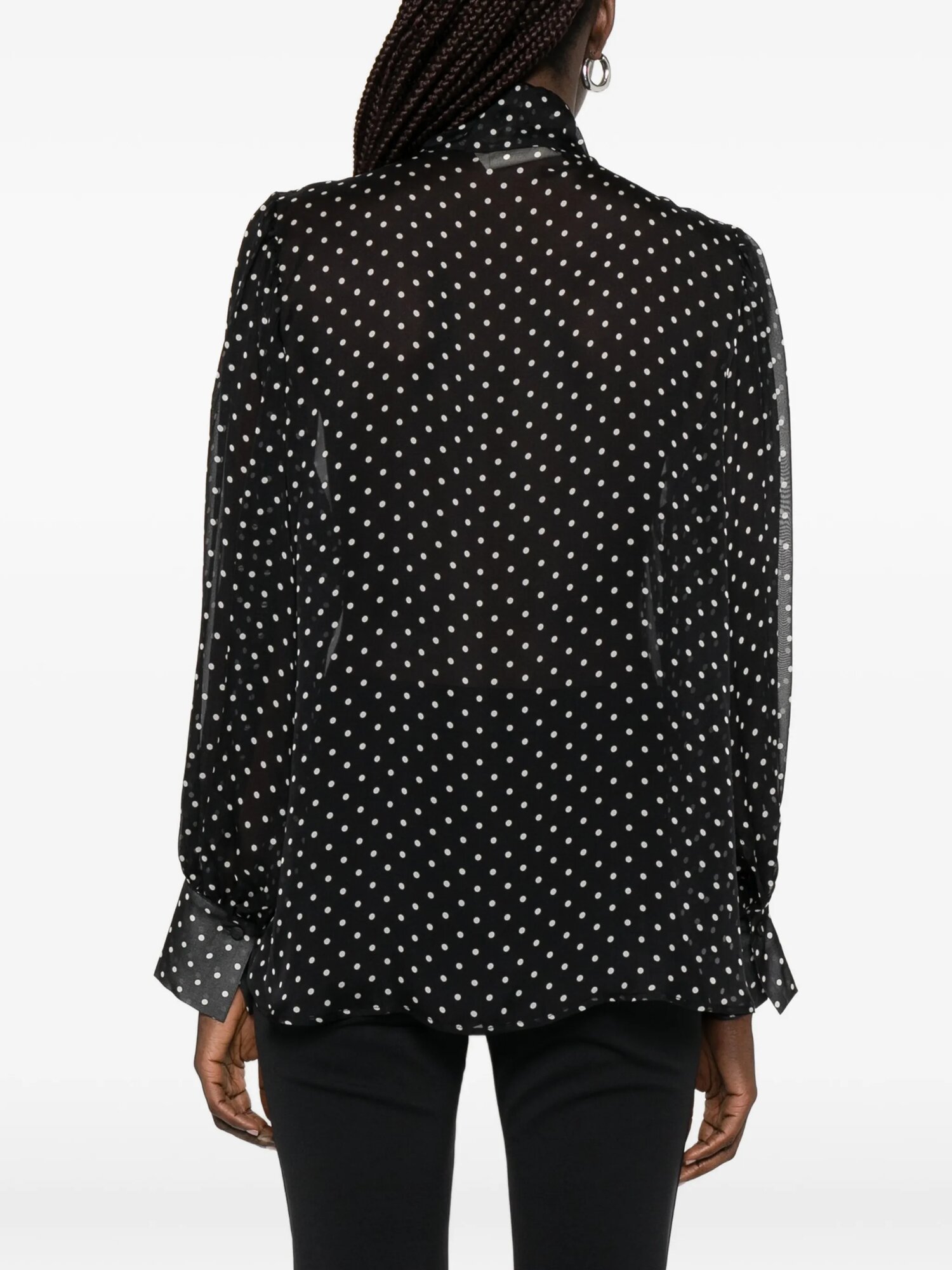 Блуза CRIDA Polka-dot blouse, размер 44, black / black — фото 1