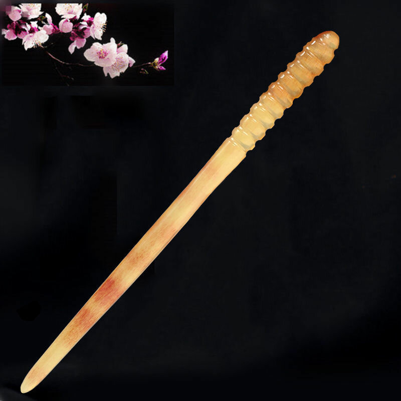 Элегантная заколка из бычьих рогов с спиральным дизайном, традиционная китайская винтажная заколка для ханфу и чжипао