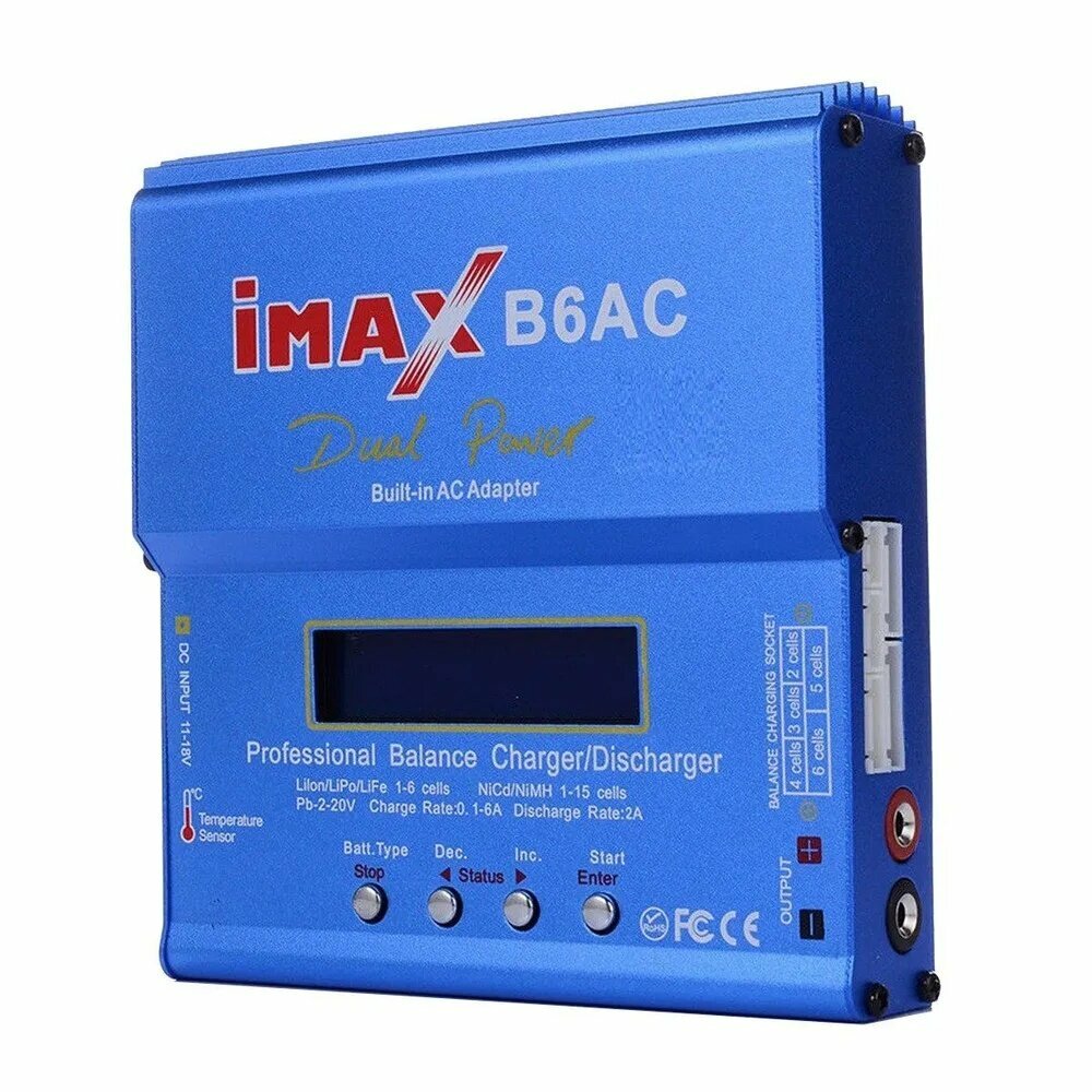 Для балансировочного зарядного устройства IMAX B6AC 80 Вт с дистанционным управлением и кабельным разрядником XT60 с вилкой ЕС