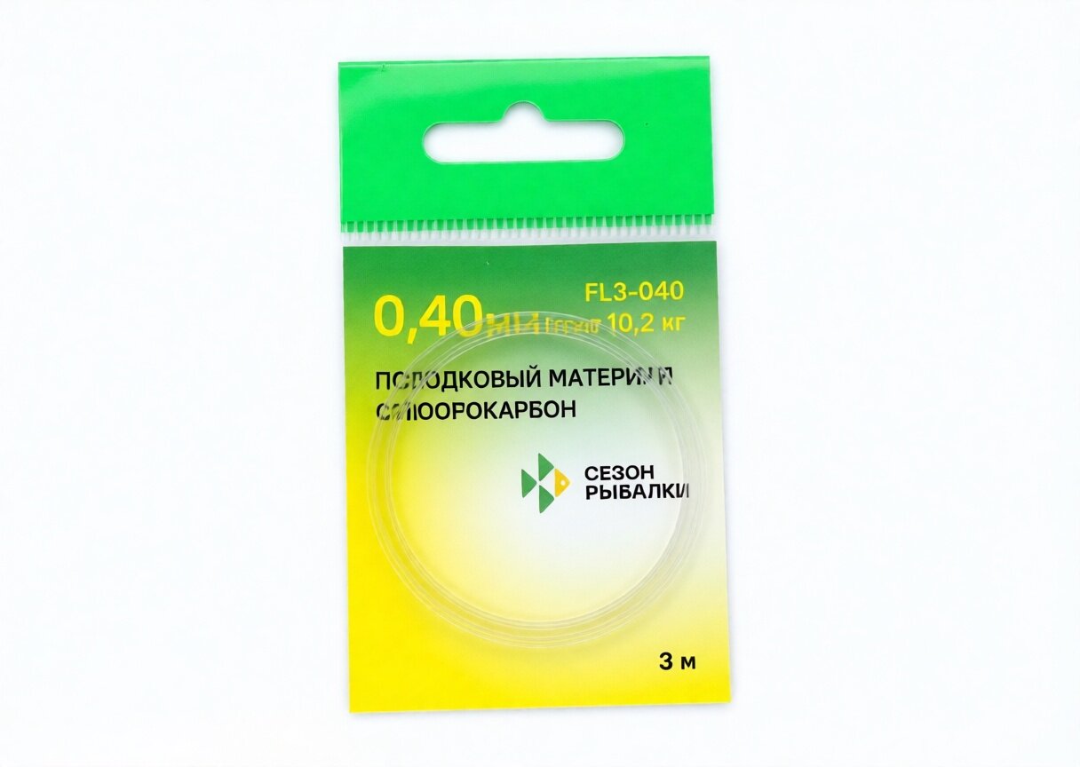 Поводковый материал флюорокарбон 0,40 мм. тест 10,2 кг. (3 м)