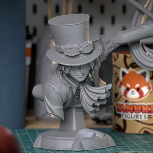 Сборная модель Sabo (One Piece), бюст, 172мм для покраски
