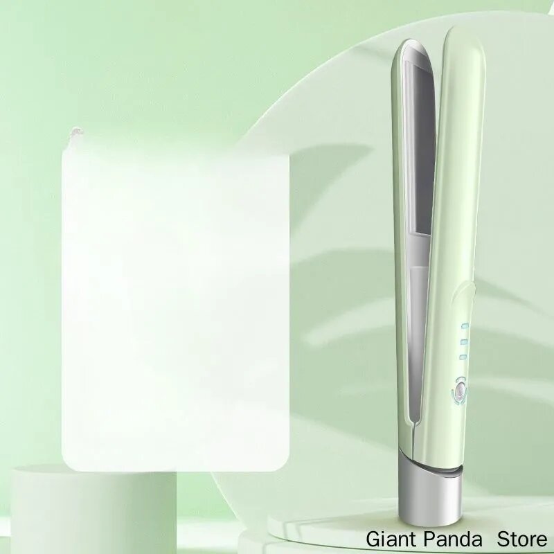 Беспроводная зарядка, портативная, позволяет выпрямлять и завивать волосы, миниатюрная, как в студенческом общежитии.