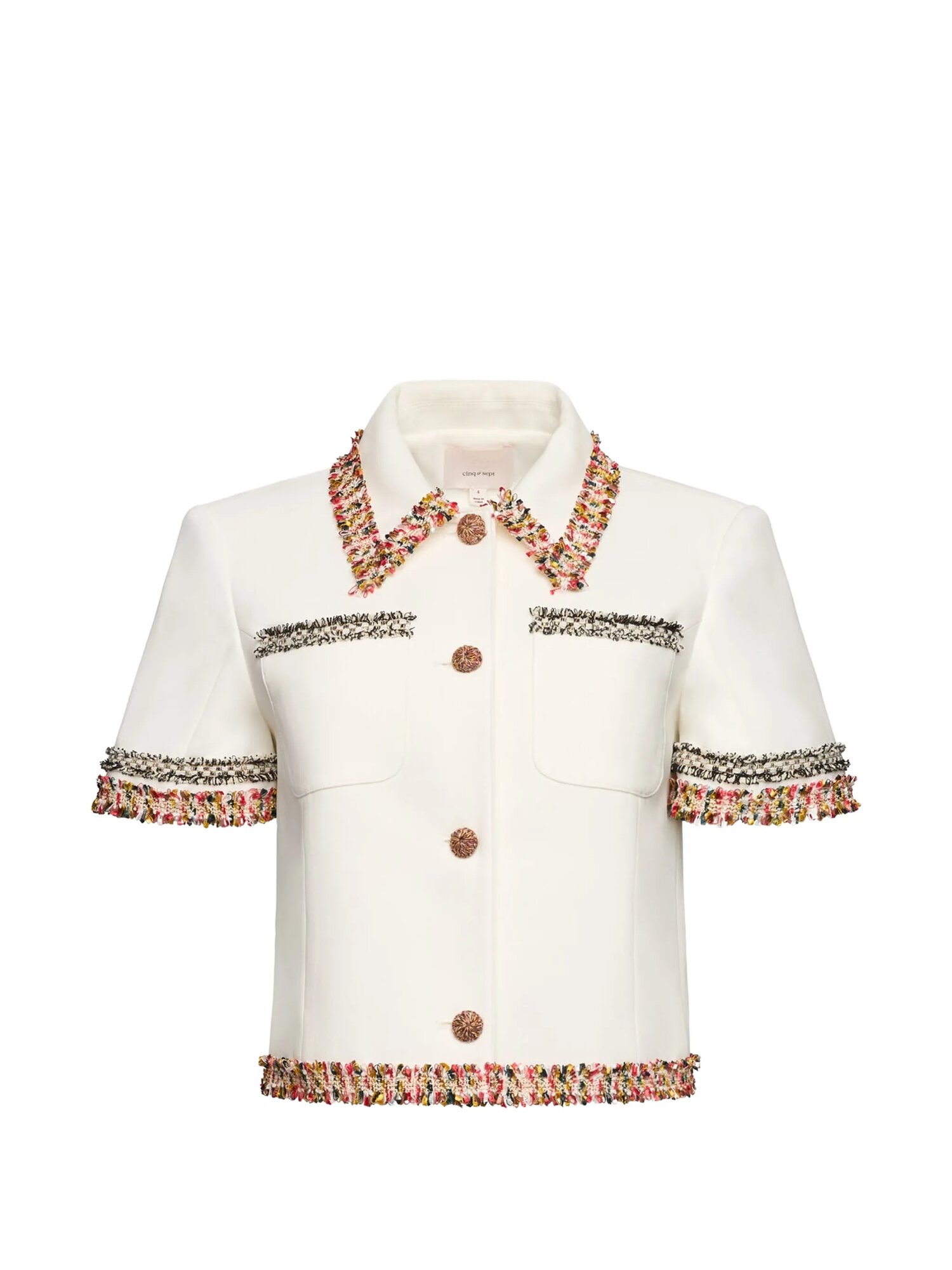 Куртка cinq a sept Fringed collared jacket
