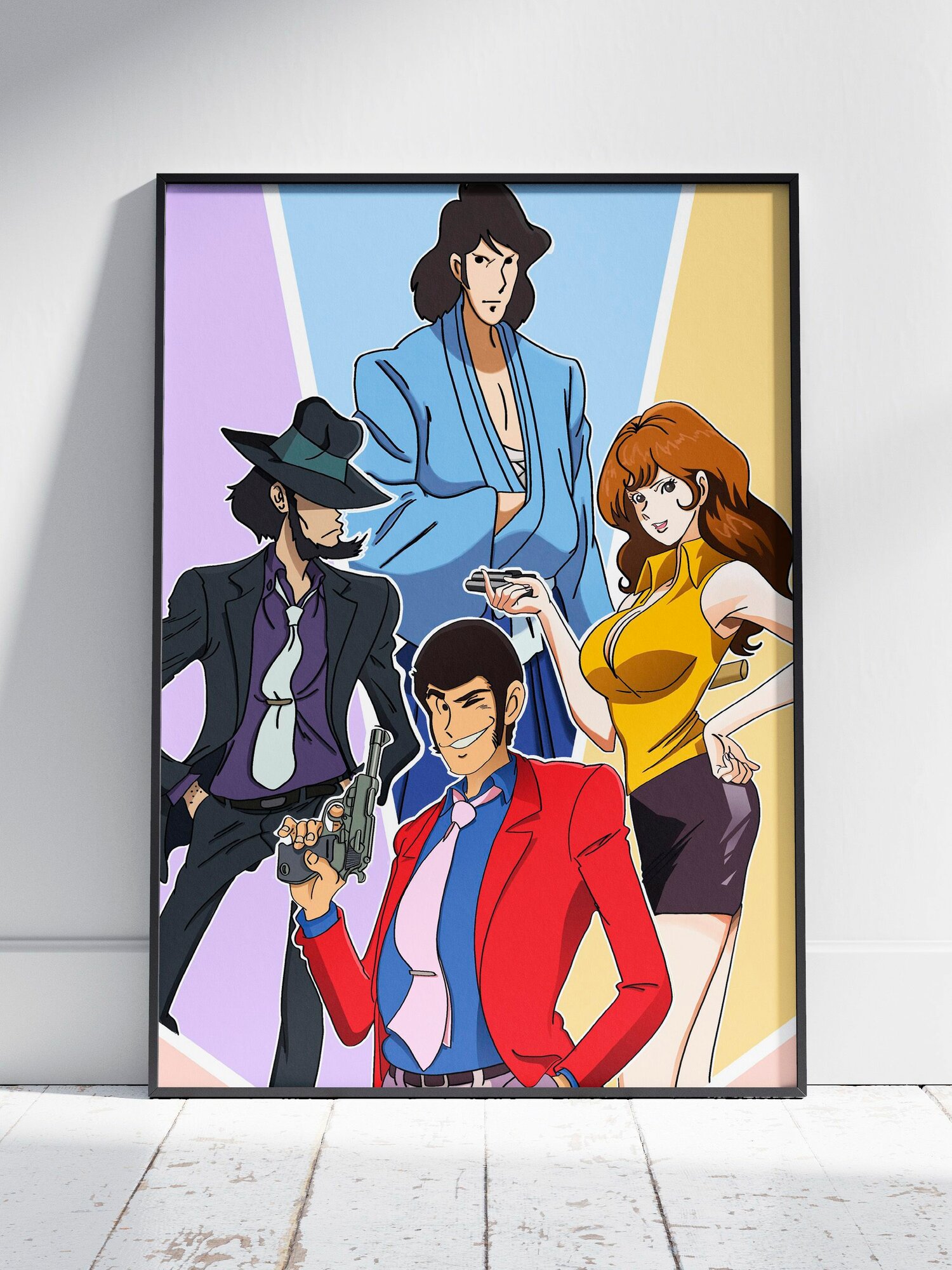 Плакат на стену для интерьера Люпен III (Lupin III 4) - Постер по аниме и манге формата A3 (30x42 см)