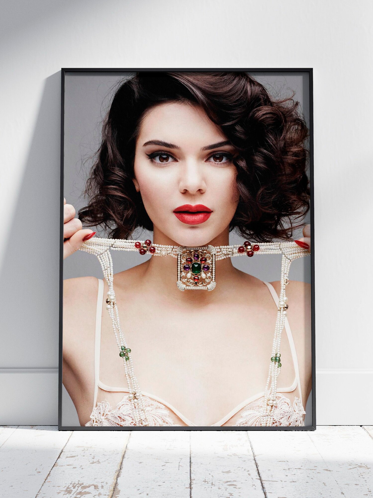 Плакат на стену для интерьера Кендалл Дженнер (Kendall Jenner 50) - Постер по модели, бренду и моде формата A4 (21x30 см)