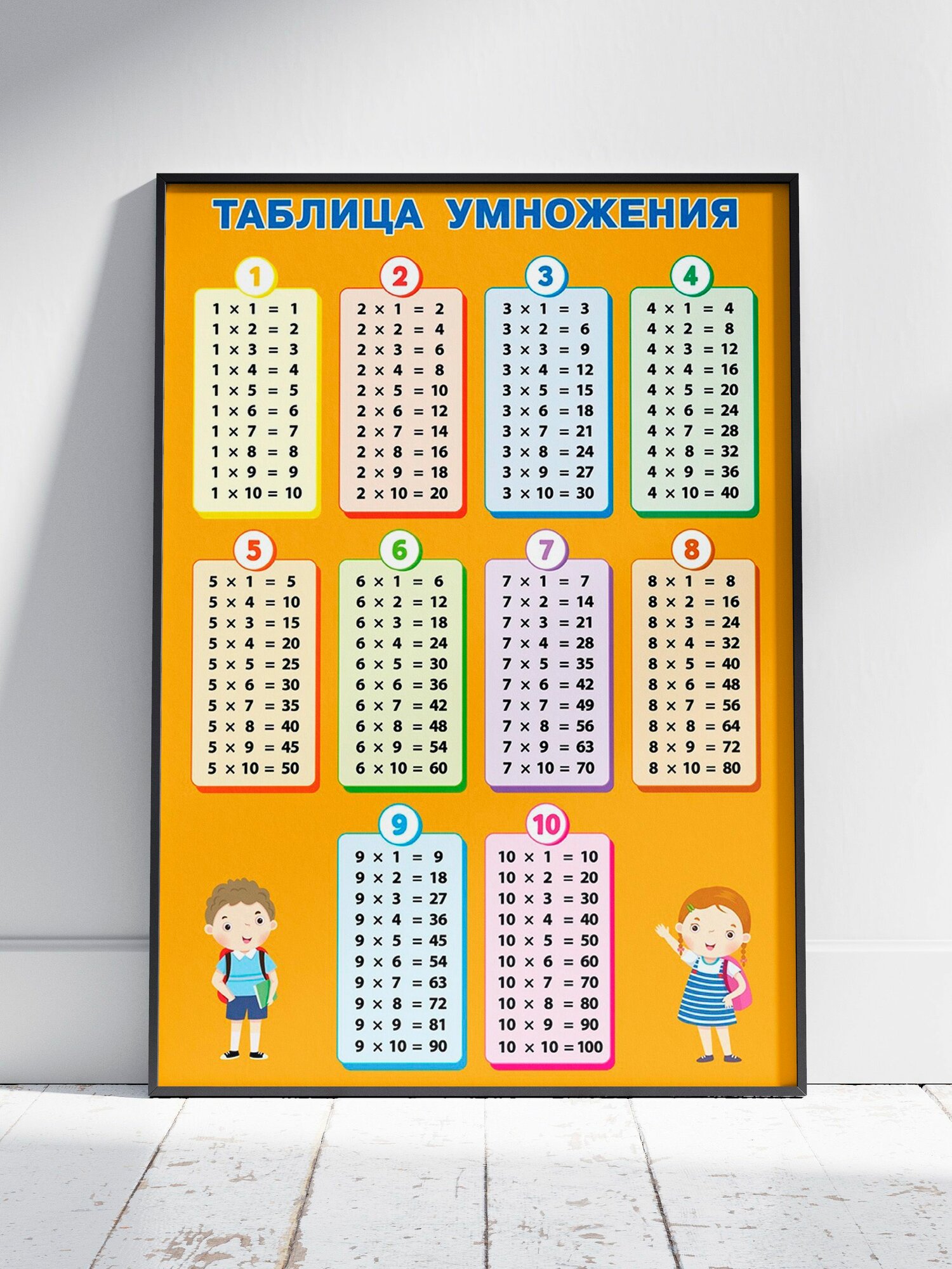 Плакат на стену для интерьера Для Детей (Математика 13) - Постер по обучению формата A4 (21x30 см)